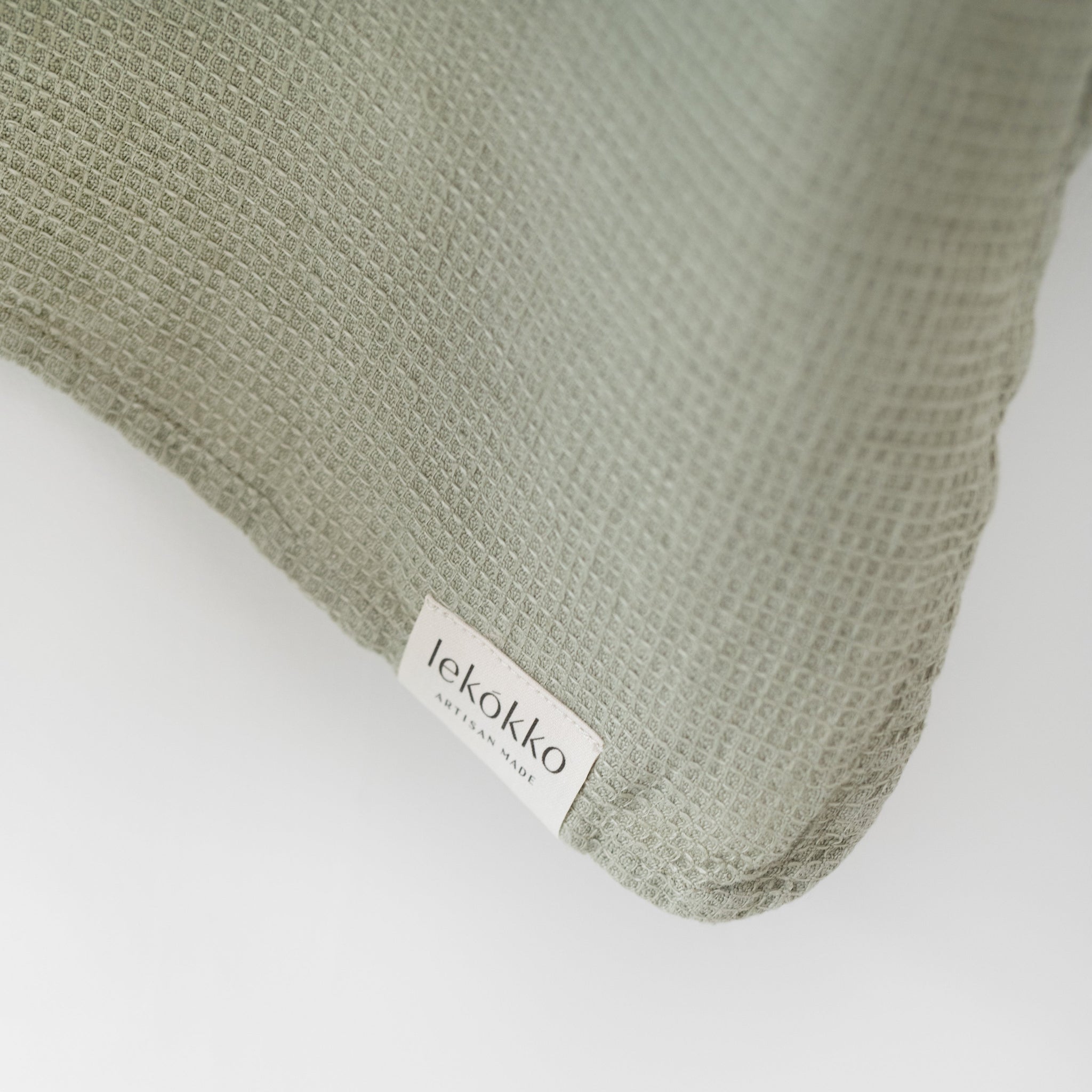 Sage Linen Fine Waffle Poncho